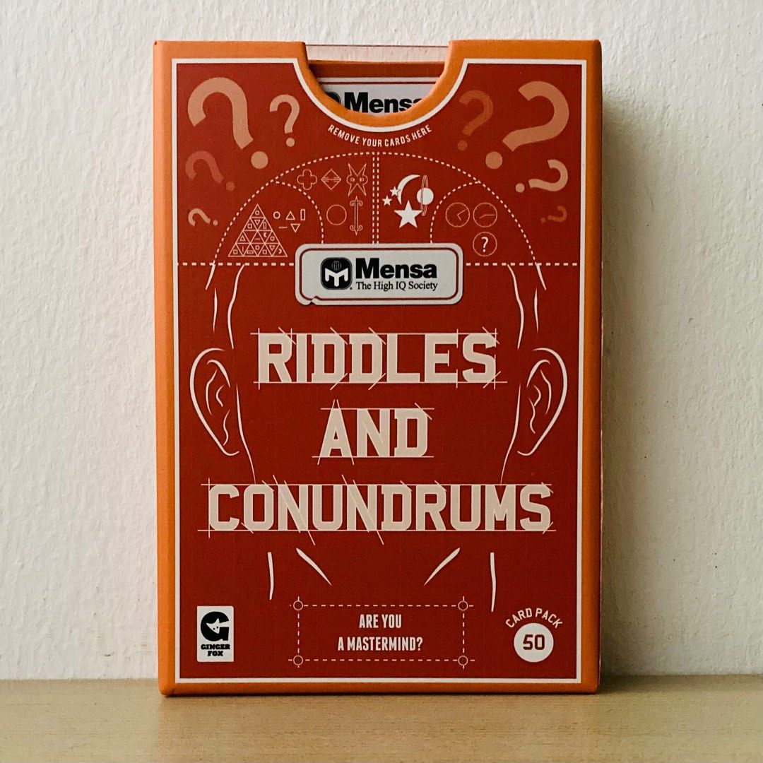Mensa Riddles and Conundrums Card Game, Hobbies & Toys, Toys & Games on ...