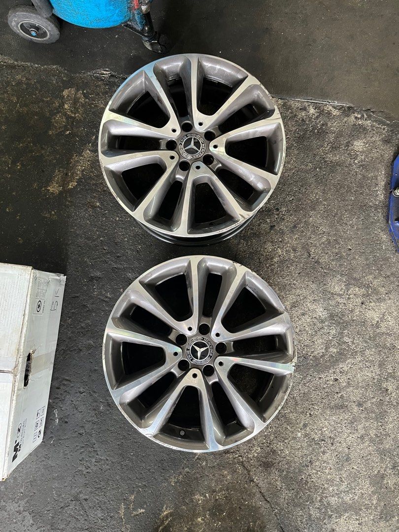Mercedes 18” inch rims not AMG, Car Accessories, Tyres & Rims on Carousell