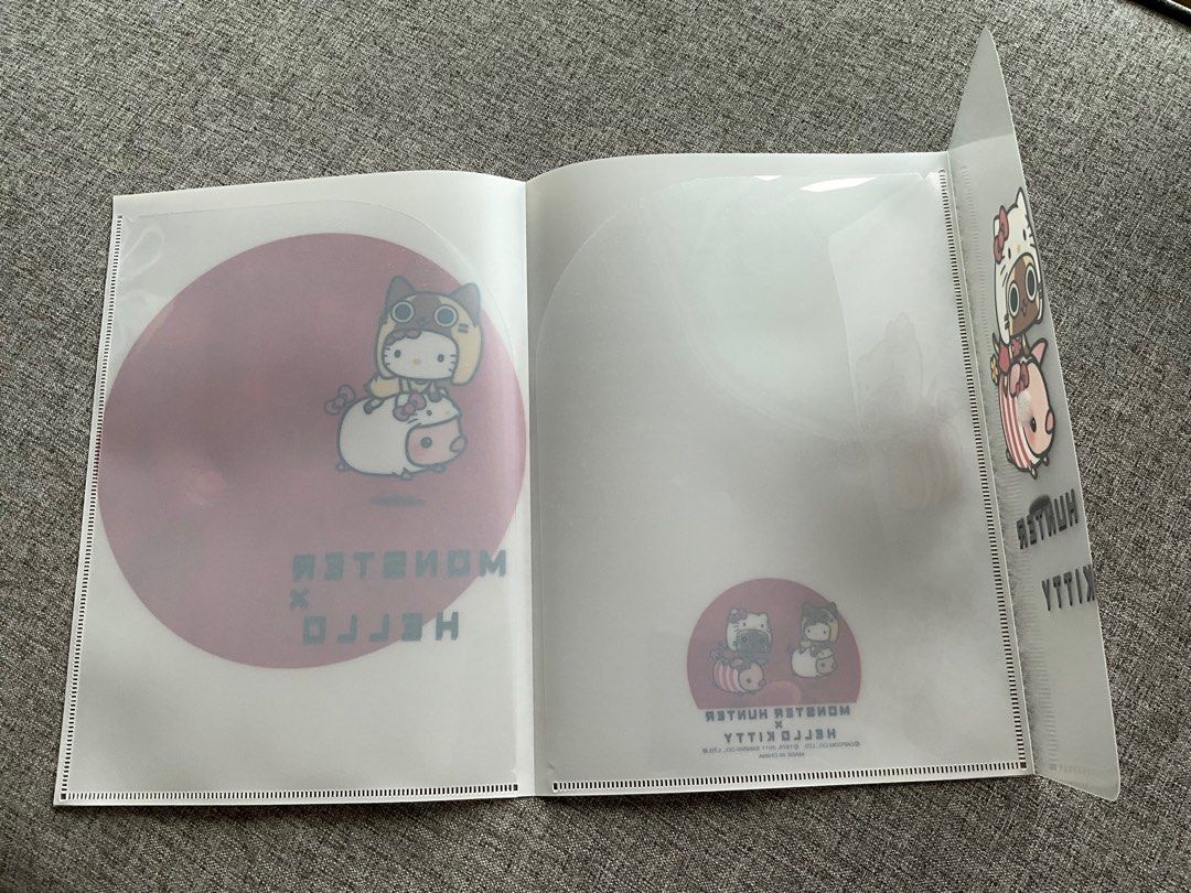 SANRIO MONSTER HUNTER HELLO KITTY A4 Document Files Folder, Hobbies ...