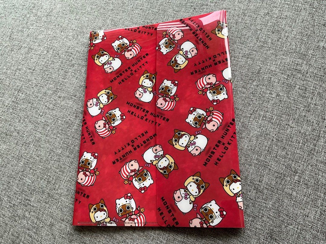 SANRIO MONSTER HUNTER HELLO KITTY A4 Document Files Folder, Hobbies ...