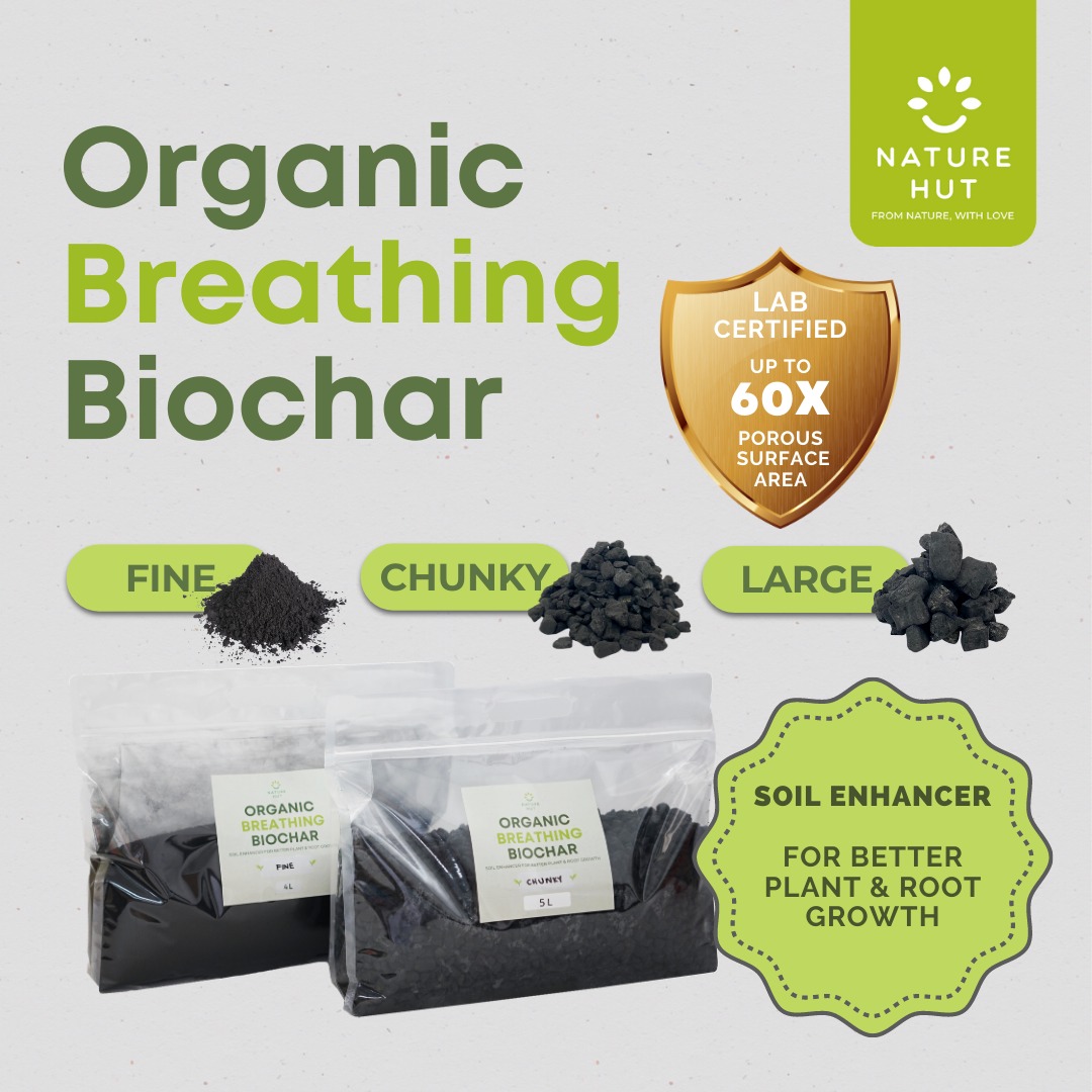 Nature Hut Organic Breathing Biochar - Soil Enhancer , Use Less ...