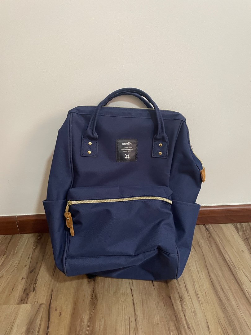 Navy anello backpack, Women's Fashion, Bags & Wallets, Backpacks on ...