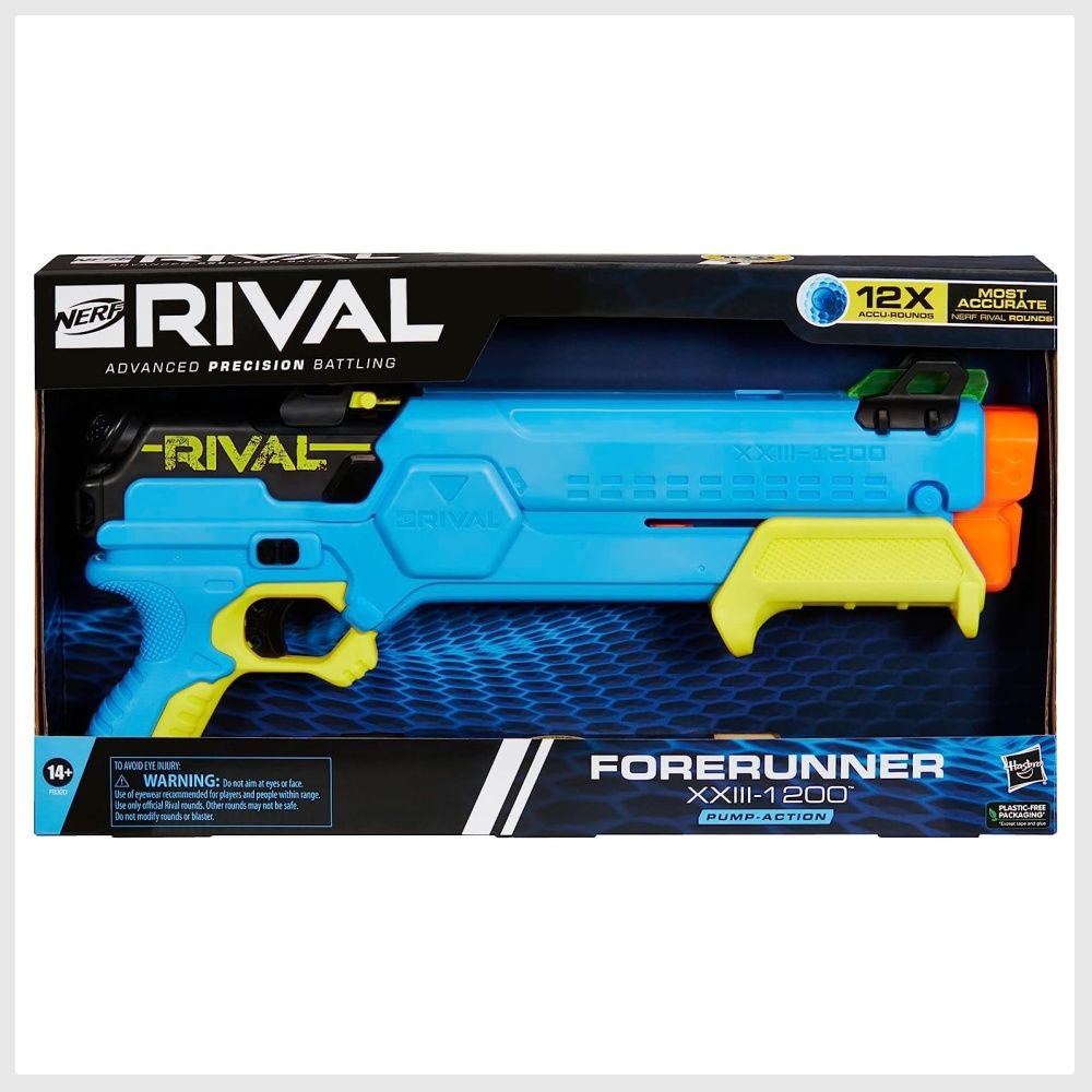 NERF & Rival Forerunner XXIII-1200 Blaster, 12 Round Capacity, 12 Rival ...