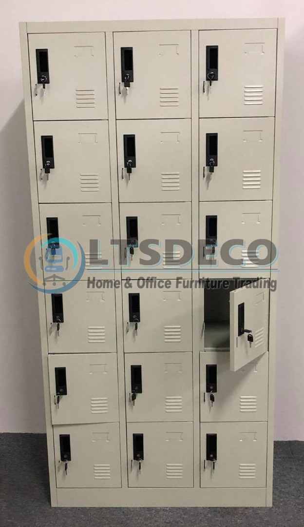 NEW 18 DOOR STEEL LOCKER OFFICE PARTITION FURNITURES on Carousell