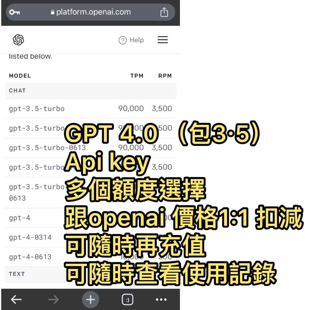 最新gpt 4o Gpt 4o Mini 真openai Gpt 40 Api Key 即買即用 不用改base Url 電腦 