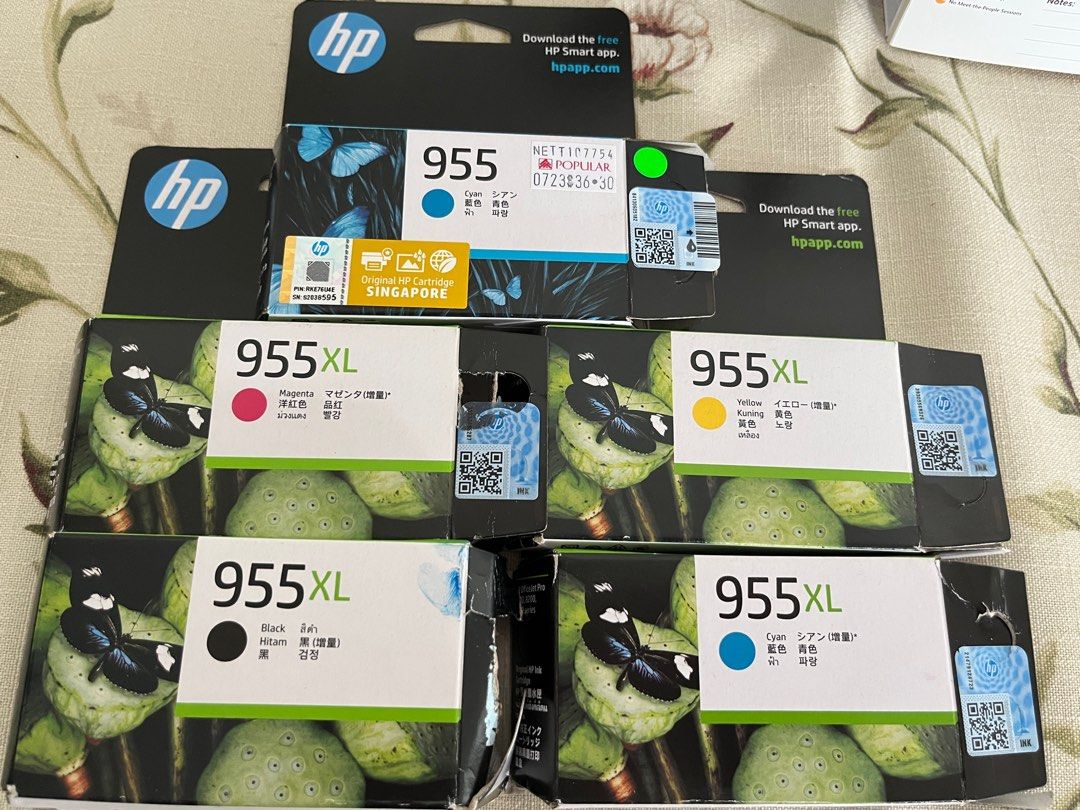 955 and 955XL Ink Cartridges for HP Office Jet Printer Pro Series ...