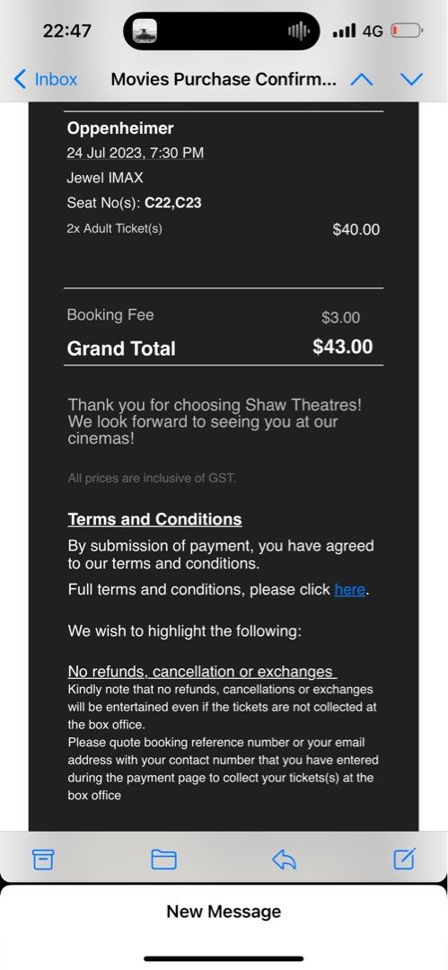 2x Oppenheimer imax movie tickets, Tickets & Vouchers, Event Tickets on ...