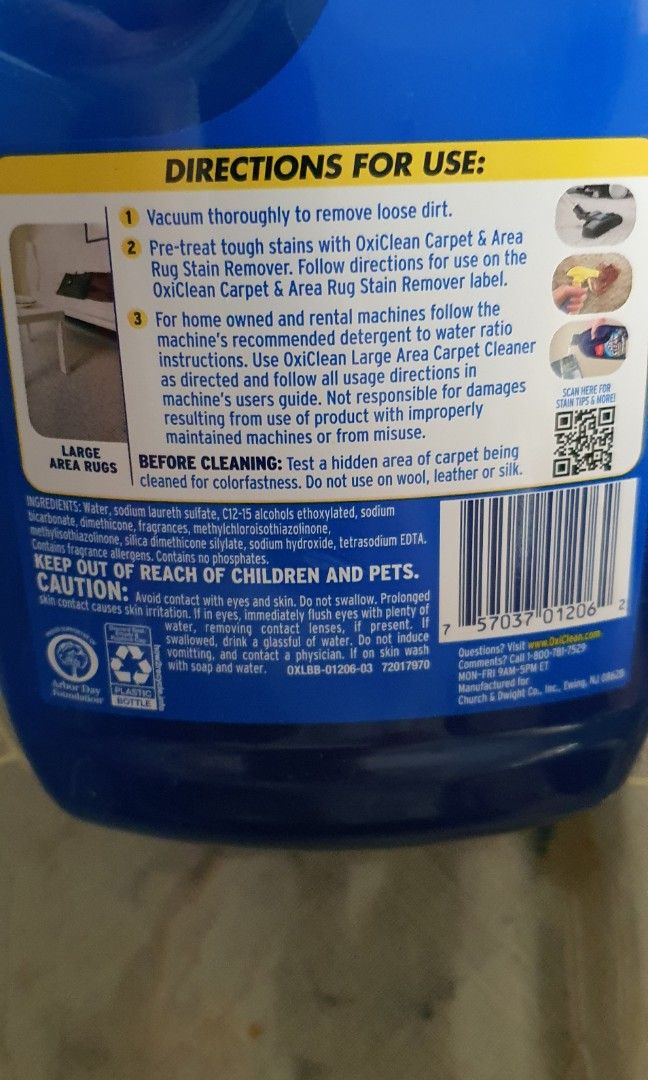 Oxiclean carpet cleaner, Furniture & Home Living, Cleaning & Homecare ...
