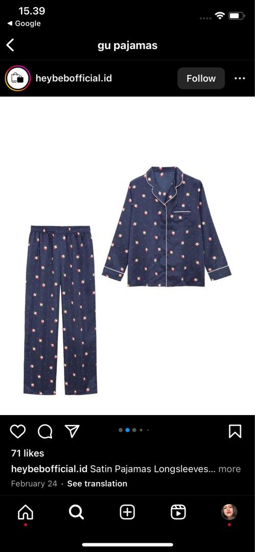 Pajamas GU by UNIQLO, Fesyen Wanita, Pakaian Wanita, Gaun & Rok di ...