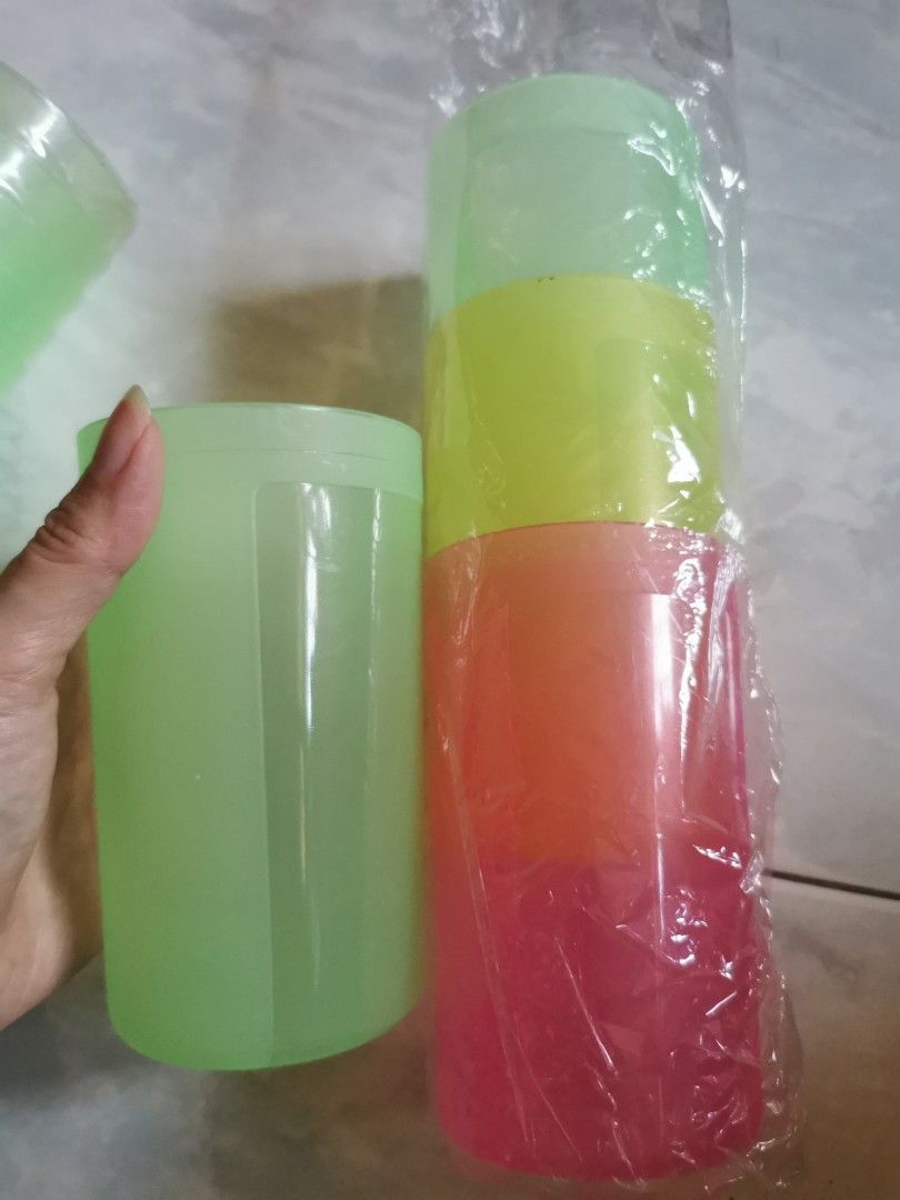 Partial See through plastic cups, Furniture & Home Living, Kitchenware ...