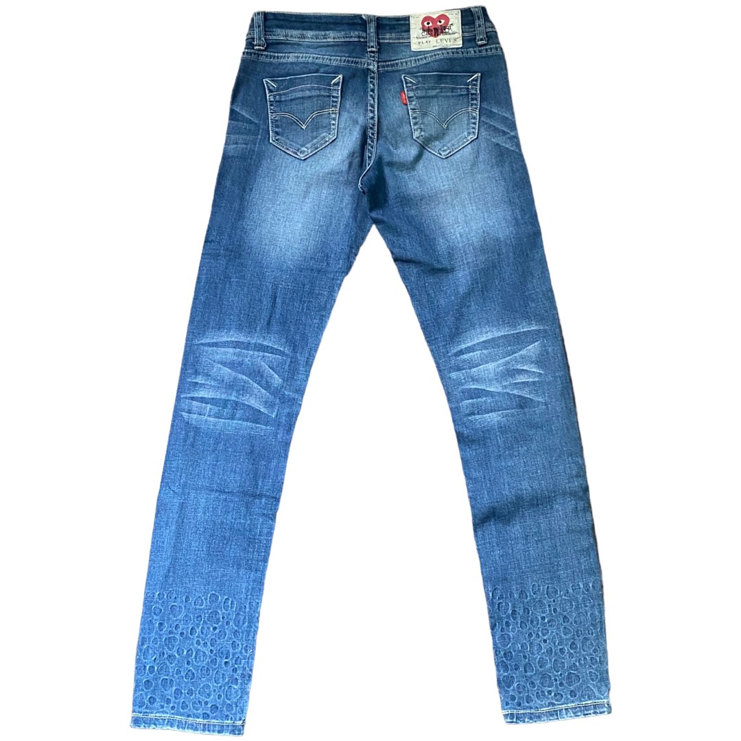 Play Cdg x Levis Pants, Women's Fashion, Bottoms, Jeans on Carousell