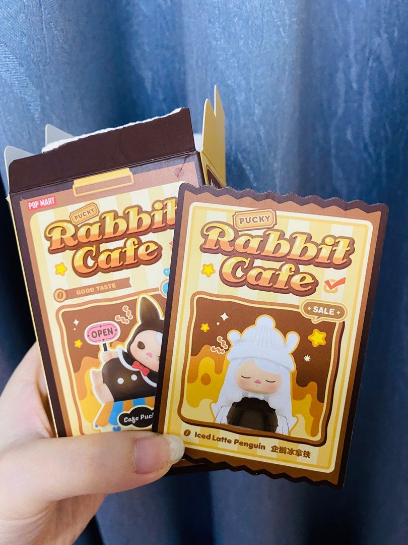 Popmart Pucky Rabbit Cafe - Iced Latte Penguin, Hobbies & Toys, Toys ...