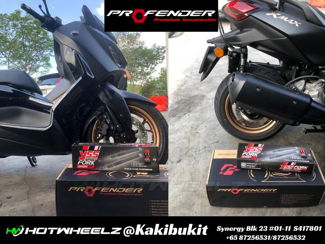 PROFENDER SUSPENSION & YSS FRONT FORK SPORT KIT-YAMAHA XMAX 300 ...