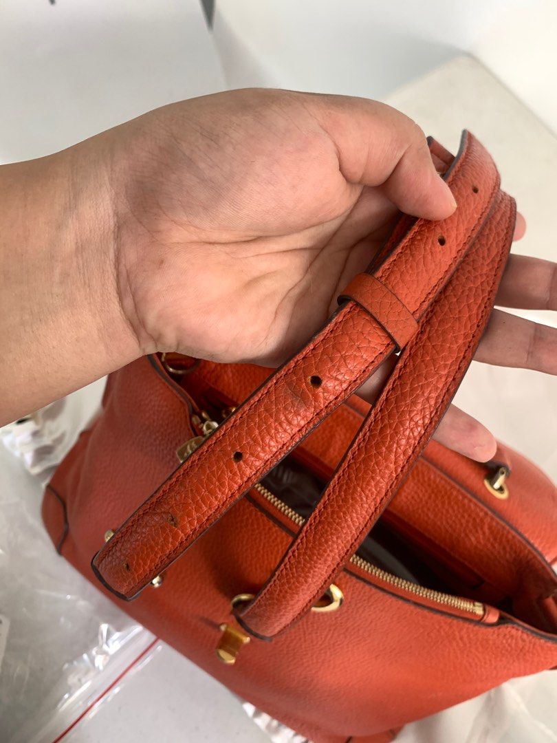 RARE& AUTHENTIC MCM ORANGE TOP HANDLE on Carousell