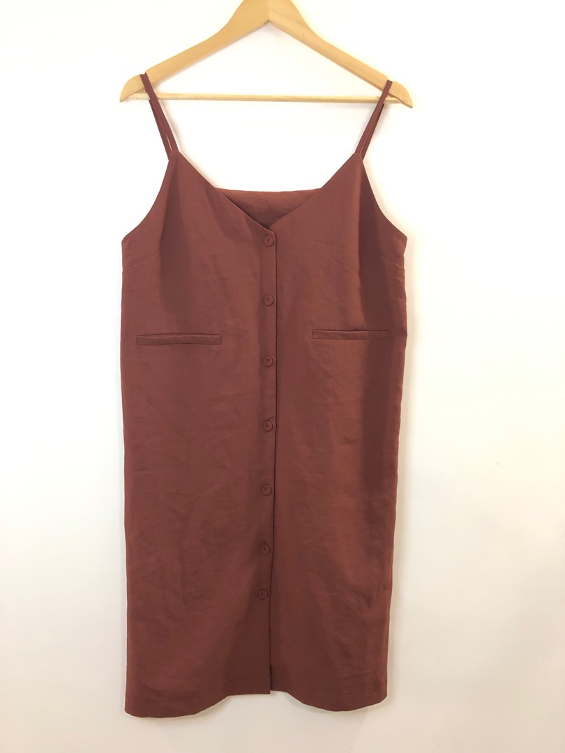 Rust Jumper Dress on Carousell