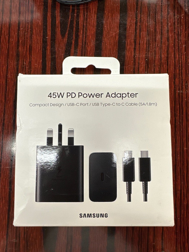 Samsung 45W PD Power Adapter, 電腦＆科技, 電腦周邊及配件, 電腦線、轉接線及轉換器 - Carousell