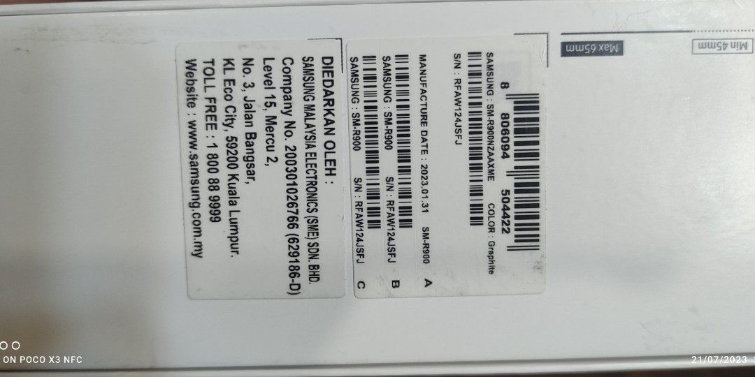 Samsung Galaxy Watch5 40mm (R900) Bluetooth SM-R900 Watch 5 BT 40mm ...