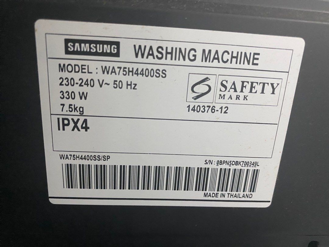 Samsung Wobble Technology Washing Machine 7.5kg, TV & Home Appliances ...