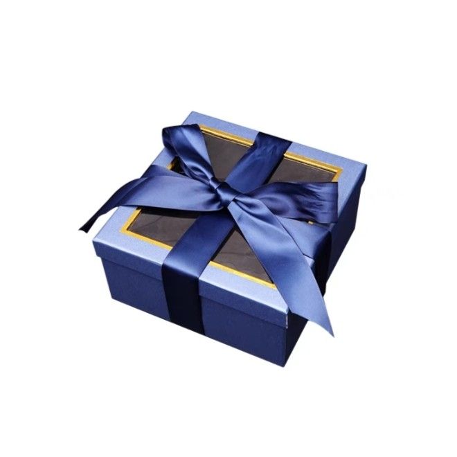 See-thru Square Gift Box with ribbon, Everything Else on Carousell