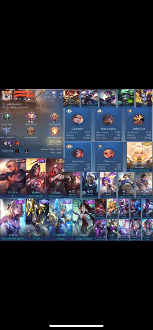 semi Mobile Legends Account, Video Gaming, Gaming Accessories, Game ...