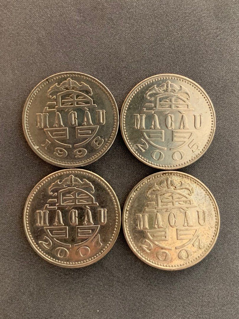 Set of 4 Macau 1 Pataca Coin 1998, 2005, 2007, Hobbies & Toys ...