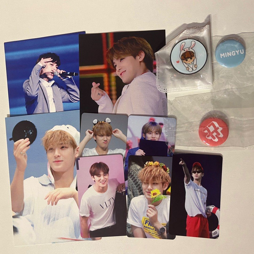 SEVENTEEN BANNER SET OFFICIAL CONCERT PC POSTCARD MINGYU PIN GRIPTOK ...