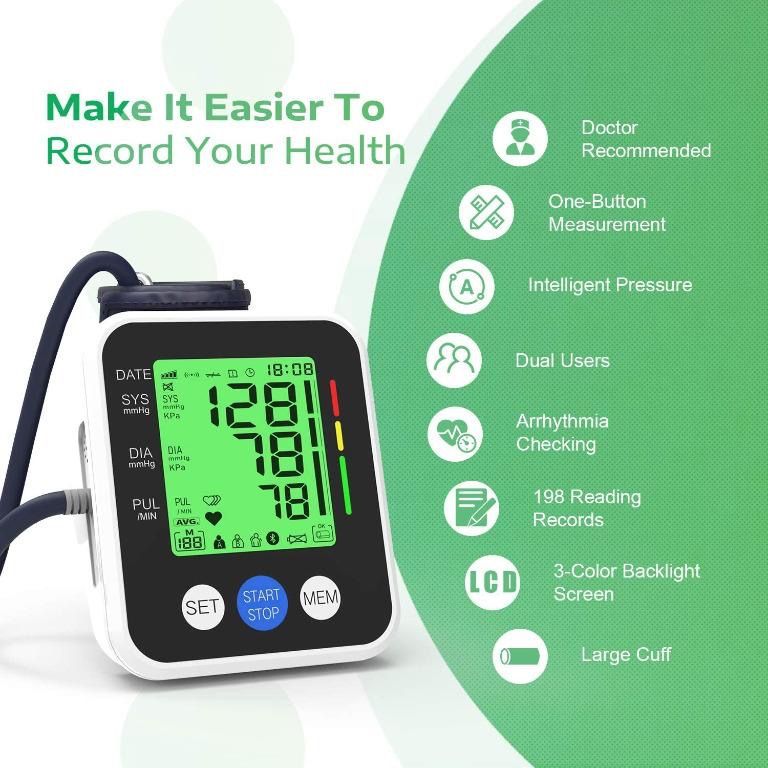 (SG shop) Blood Pressure Monitor Digital Automatic Upper Arm Blood ...