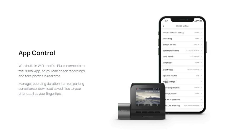 [SG STOCK] 70Mai A500s Pro Plus+, 2.7K ULTRA HD DUAL-CHANNEL, WIFI Connection, BUILT-IN GPS, APP ...