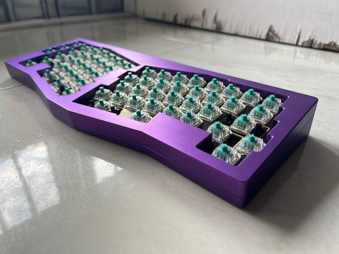 SGMK Erisu Alice style layout Mechanical Keyboard with lubed tealios ...