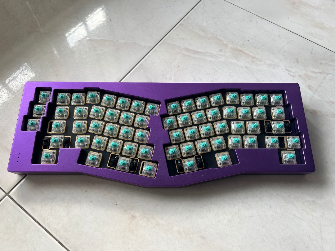 SGMK Erisu Alice style layout Mechanical Keyboard with lubed tealios ...