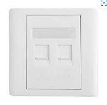 Square RJ45 faceplate face panel (2 port), Furniture & Home Living ...