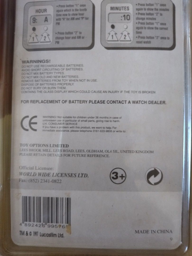 Star Wars LCD WATCH 1997 C3 PO Lucas Film, Hobbies & Toys, Toys & Games ...