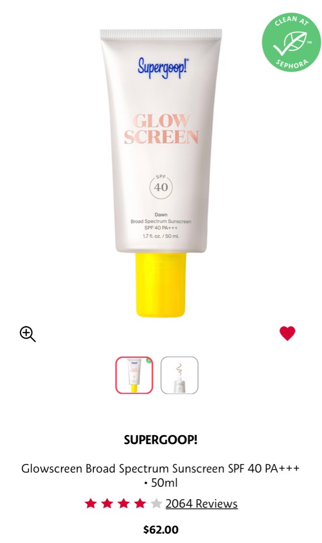 Supergoop glow screen sunscreen, Beauty & Personal Care, Face, Face ...