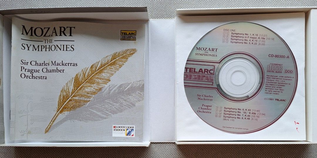 TELARC CD: Mozart, The Symphonies - Sir Charles Mackerras, Prague Chamber Orchestra - 10 CDs set ...