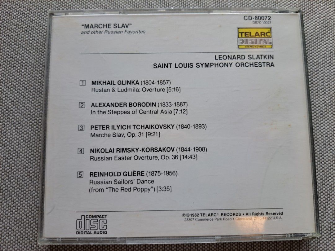Telarc Digital CD: Tchaikovsky- Marche Slav. Made in Japan, Hobbies ...