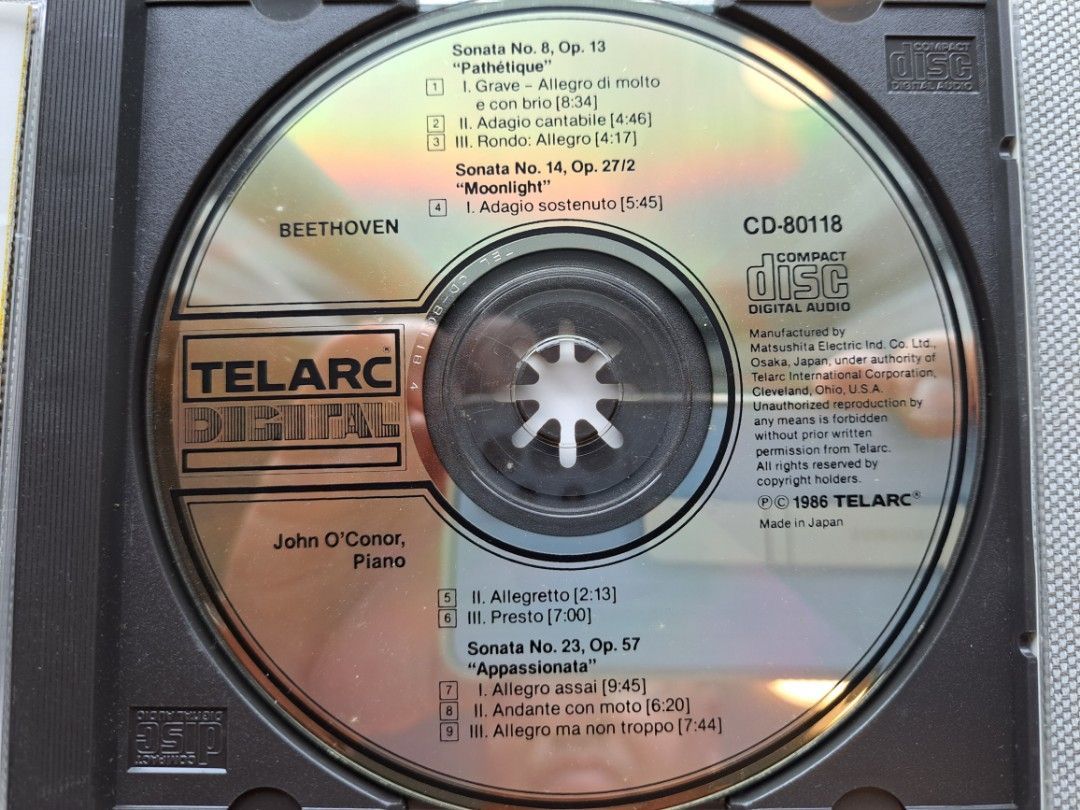 Telarc Digital CD: Title: Beethoven Piano Sonatas - John O'Conor ...