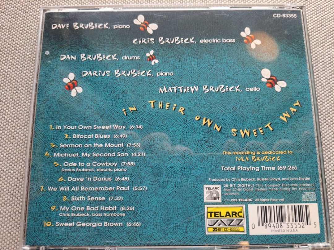 Telarc Jazz CD: Dave Brubeck - in their own sweet way, Hobbies & Toys ...