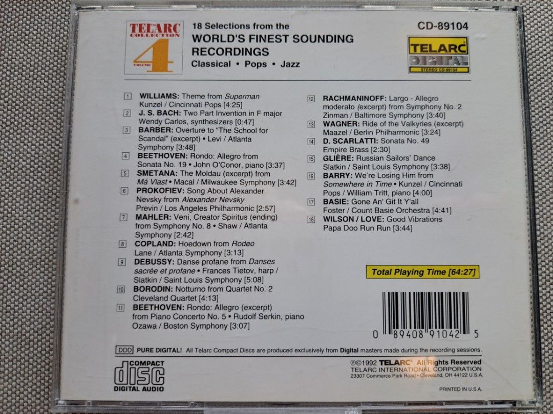 The Telarc Collection Vol. 4, Hobbies & Toys, Music & Media, CDs & DVDs ...