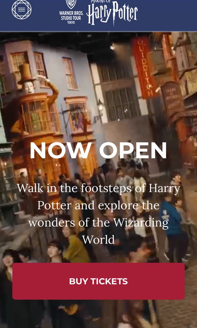 Tokyo WB Studio Harry Potter ticket, Tickets & Vouchers, Flights ...