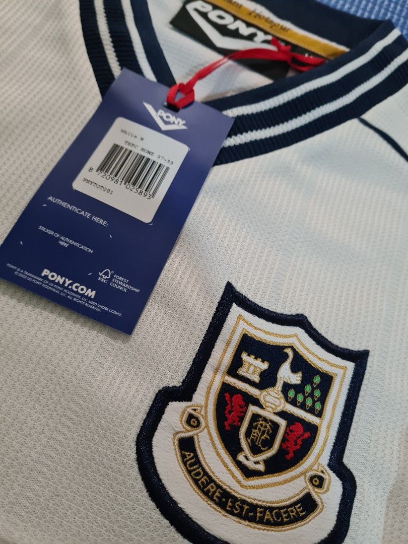 TOTTENHAM HOTSPUR 96/97 AUTHENTIC PONY HOME JERSEY, Men's Fashion ...