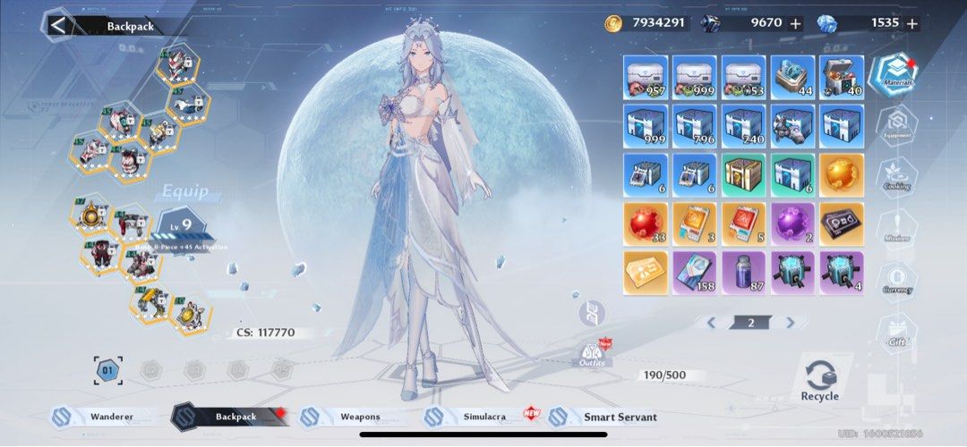 Tower of Fantasy [TOF] Whale endgame frost + support account, Video ...