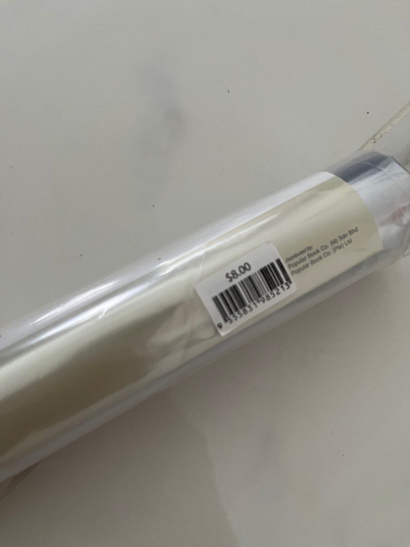 Transparent book wrapper 35.5cm x 10 m, Hobbies & Toys, Stationery ...