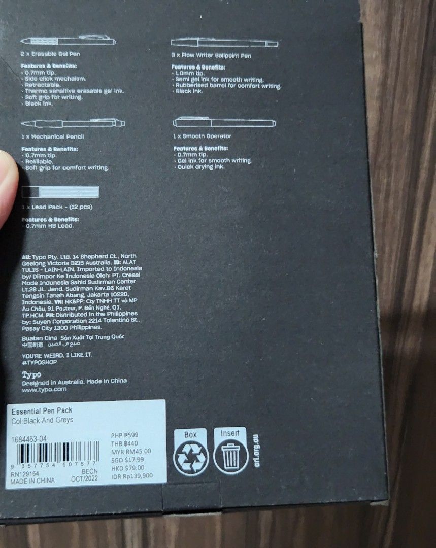 Typo Essential Pen Pack, Hobbies & Toys, Stationery & Craft, Stationery ...