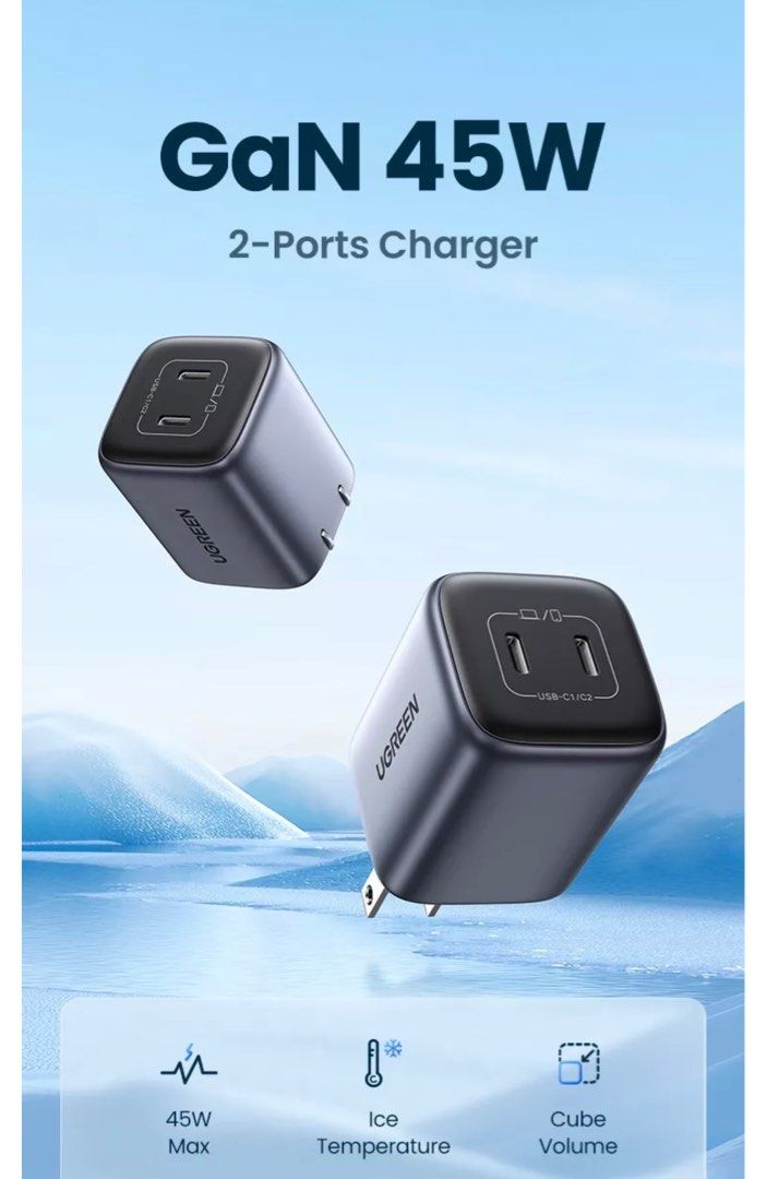 UGREEN GAN 45 WATTS WITH WIRE BRANDNEW on Carousell