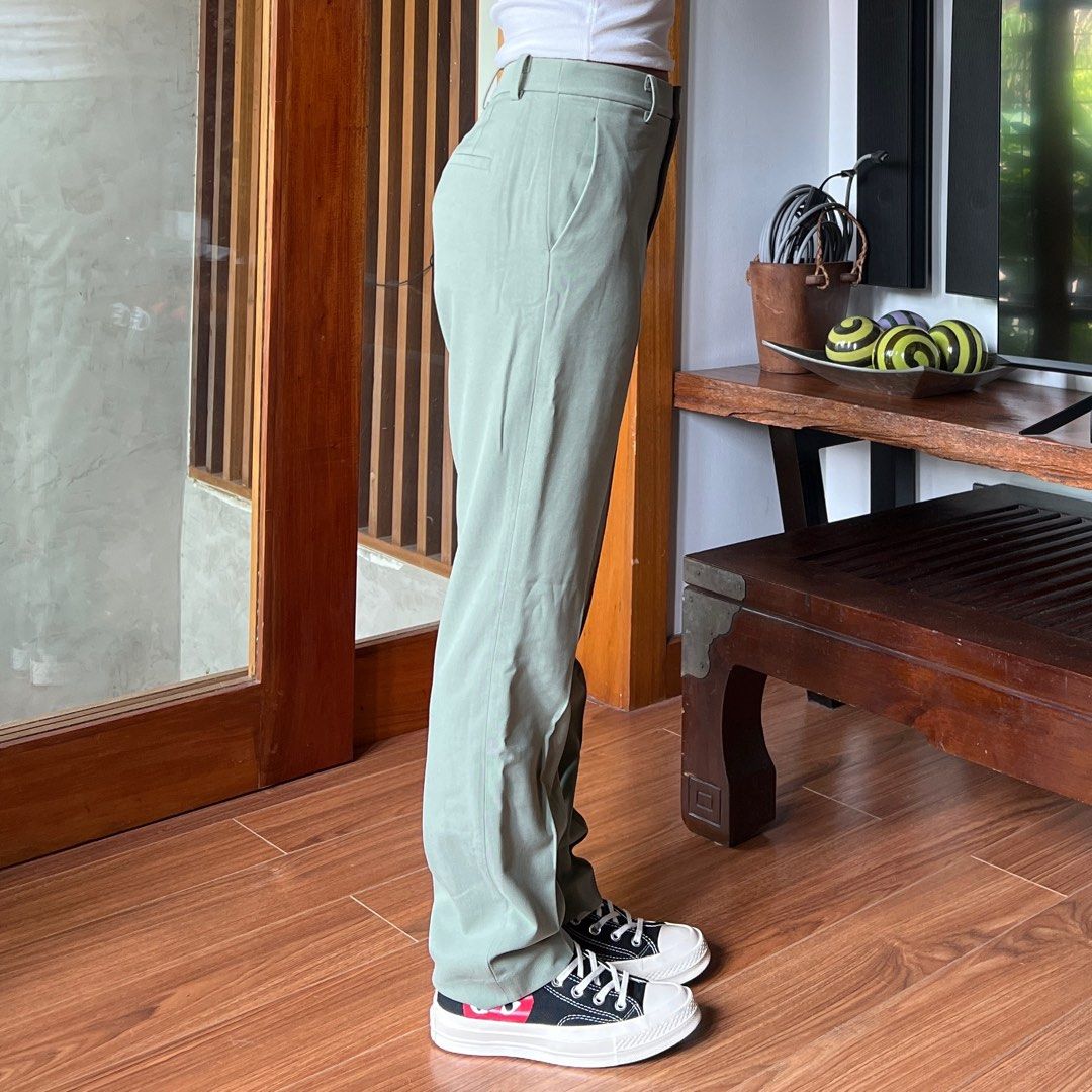 UNIQLO Sage Green Pants on Carousell