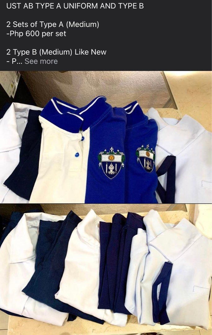 UST AB TYPE A UNIFORM, Women's Fashion, Dresses & Sets, Sets or ...