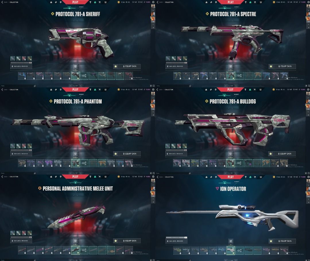 Valorant Ac w/ Protocol Bundle + 1 Premium Skins 特戰英豪 帳號 5槍/1刀, 電子遊戲 ...