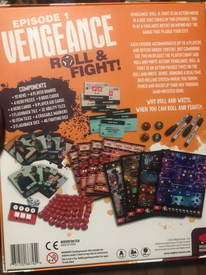 Vengeance Roll & fight board game, Hobbies & Toys, Toys & Games on ...