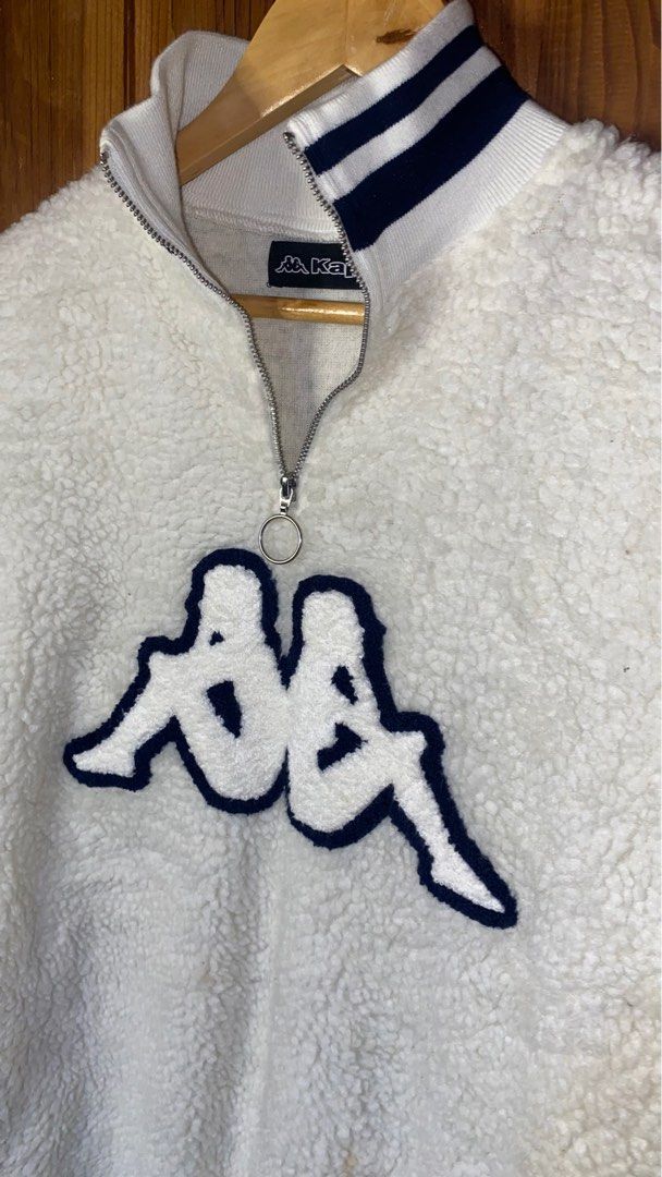 Vintage Kappa Sherpa Half Zip Sweater on Carousell