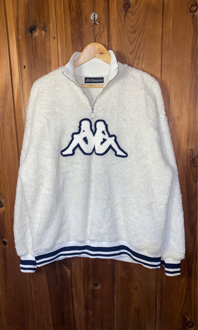 Vintage Kappa Sherpa Half Zip Sweater on Carousell